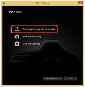 How do I use a USB cable to connect the camera to a computer to save images? (EOS REBEL T6 / EOS ...