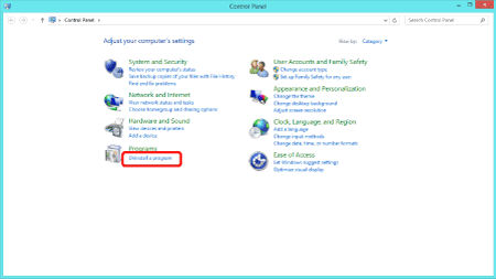 Uninstall and reinstall EOS Utility in Windows 8
