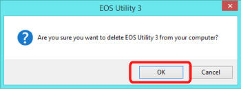 Uninstall and reinstall EOS Utility in Windows 8