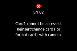 Error Codes (EOS 5D Mark IV)