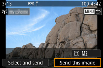 Sending images from a camera to an iPhone (PowerShot G7 X Mark II)