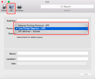 Installing the Driver/Software Via a Network for macOS