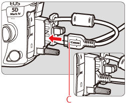 Connecting the Camera To a Computer Using a USB Cable (EOS 5D Mark IV)