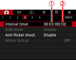 Interval Timer Shooting (EOS 5D Mark IV)