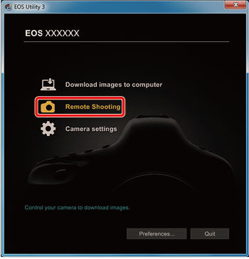 Using the Remote Live View Function in EOS Utility Ver.3.x to Shoot Still Photos and Movies ...