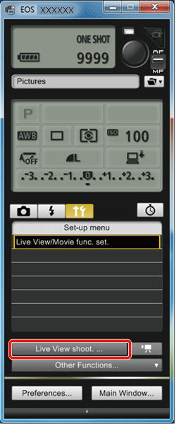 Using the Remote Live View Function in EOS Utility Ver.3.x to Shoot ...