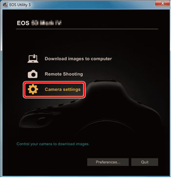 Registering IPTC Information To the Camera With EOS Utility 3.5