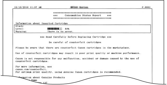 Printing Reports and Lists - MF236n, MF247dw and MF249dw