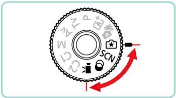 Switching Shooting Modes and Scene (SCN) Modes (EOS M5)