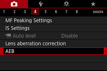 Changing the Exposure Level Automatically / Auto Exposure Bracketing ...