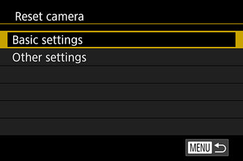 Restoring Default Camera Settings (EOS M5)