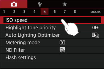 Setting the ISO speed (PowerShot G9 X Mark II)