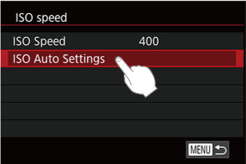 Setting the ISO speed (PowerShot G9 X Mark II)