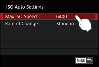 Setting the ISO speed (PowerShot G9 X Mark II)