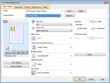 Printing a Document Secured by a PIN (Secure Print) - MF630 Series ...