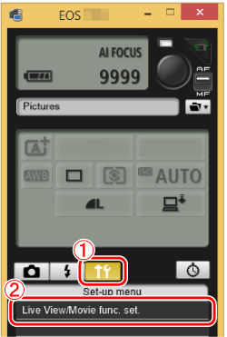 Using EOS Utility for Remote Live View Shooting (Still Photos and ...