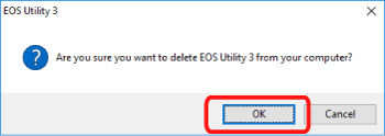 EOS Utility Ver. 3.x does not work properly / Uninstalling (deleting ...