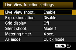 How do I shoot using the Live View function? (EOS 50D)