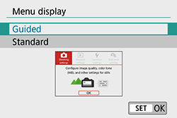 Changing the LCD Monitor Display Level Settings (EOS REBEL SL2 / EOS 200D)