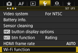 Use a Wi-Fi adapter (W-E1) to send images from your camera to a ...