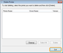 Uninstalling the Printer Driver (LBP113w/LBP162dw)
