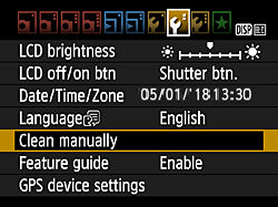 Manual Sensor Cleaning