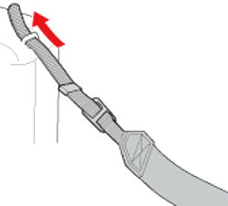 Attaching the Camera Strap (EOS R, EOS RP)