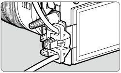 Connecting the Camera To a Computer Using a USB Cable (EOS R)