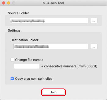 How to combine divided clips using MP4 Join Tool (macOS)