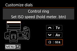 How to set functions to Control Ring (Customized Operations) (EOS R)