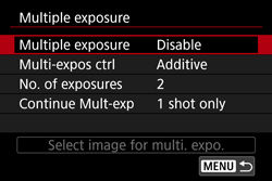 Multiple Exposures (EOS 90D)