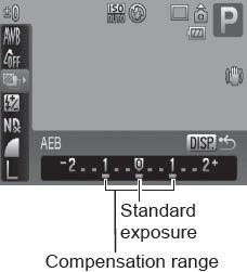 Setting Auto Exposure Bracketing (AEB) PowerShot G10.