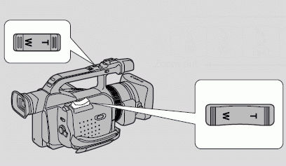 Using the zoom controls with the GL1