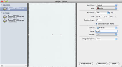 Use the Image Capture Driver for Scanners on a Mac