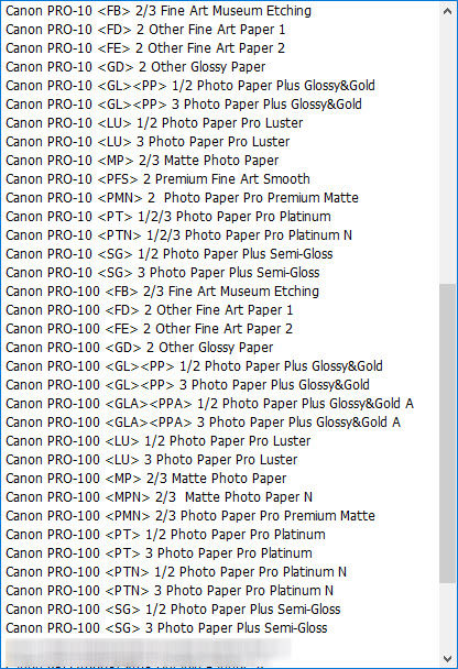 Understand Canon ICC Color Profile Names - PRO-10, PRO-100,