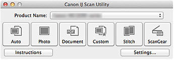 Starting IJ Scan Utility - CanoScan 9000F Mark II