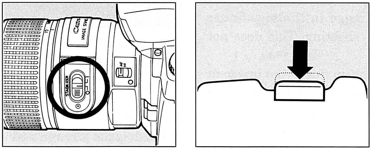 EF 75-300 f4-5.6 IS USM : How to set the image stabilizer.