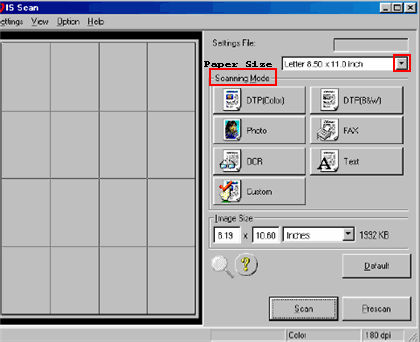 Scanning an image with IS Scan - Windows