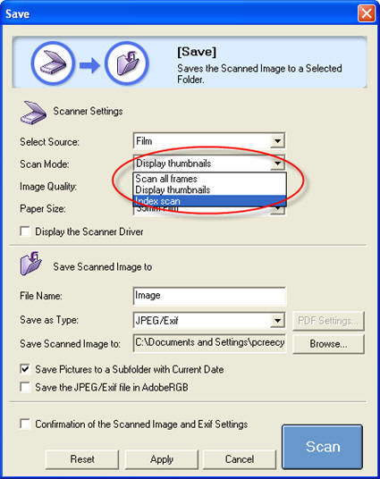 How to perform an Index scan (9950F)