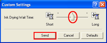 Set Ink Drying Wait Time (Windows)