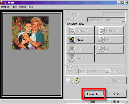Scanning an image with IS Scan - Windows