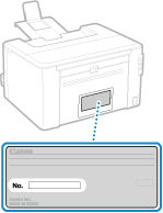 Where is the serial number on my LBP122dw series printer?