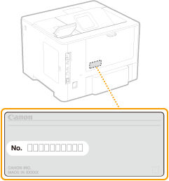 Where is the serial number located on my LBP325dn printer?