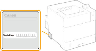 Where is the serial number located on my LBP350 Series printer?