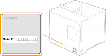 Where is the serial number for my LBP712Cdn printer?