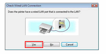 Setup the MX850 for use over a wired LAN - Windows