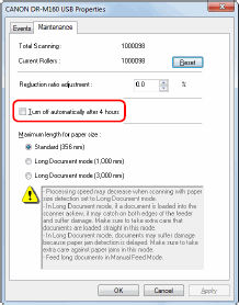 Turning Off "Auto Power Off" Setting (DR-M160)