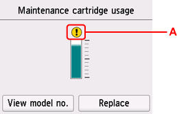 Check the Maintenance Cartridge Status on the Touch Screen - GX4020