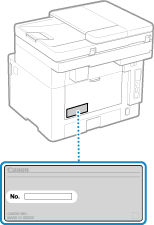 Where can I find the serial number on my MF1440 multifunction printer?