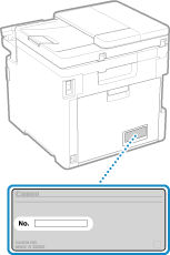 Where is the serial number for my MF750 series printer?